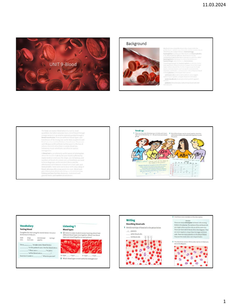Unit 9 Blood | PDF