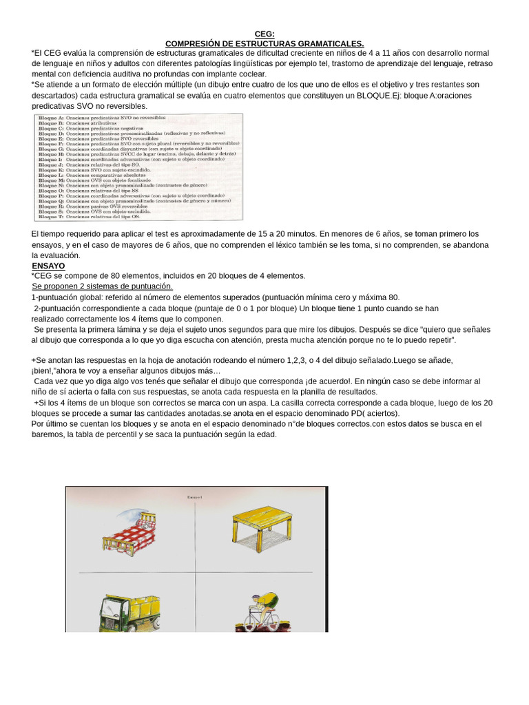 Explicacion Del Test Ceg | PDF | Artes del Lenguaje y Comunicación ...