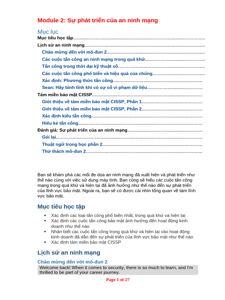 Module 2_The evolution of cybersecurity | PDF