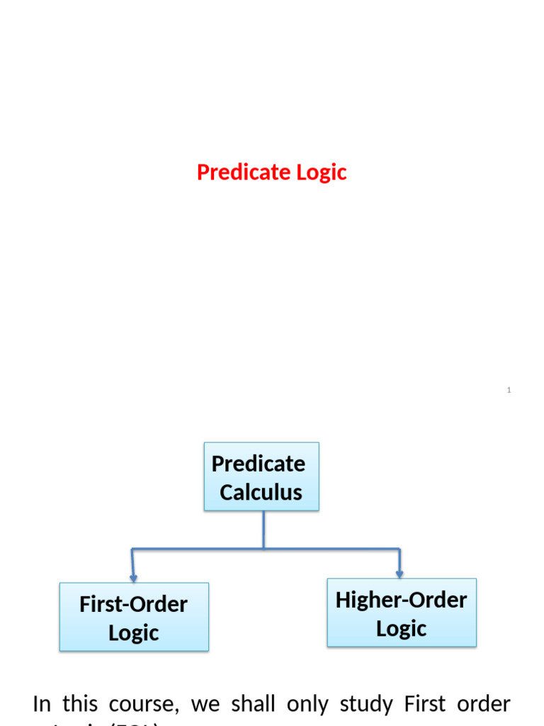 Intro to First-Order Logic | PDF | First Order Logic | Logic