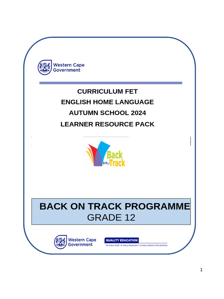 Autumn School Learner Resource Grade 12 English HL | PDF | Poetry ...
