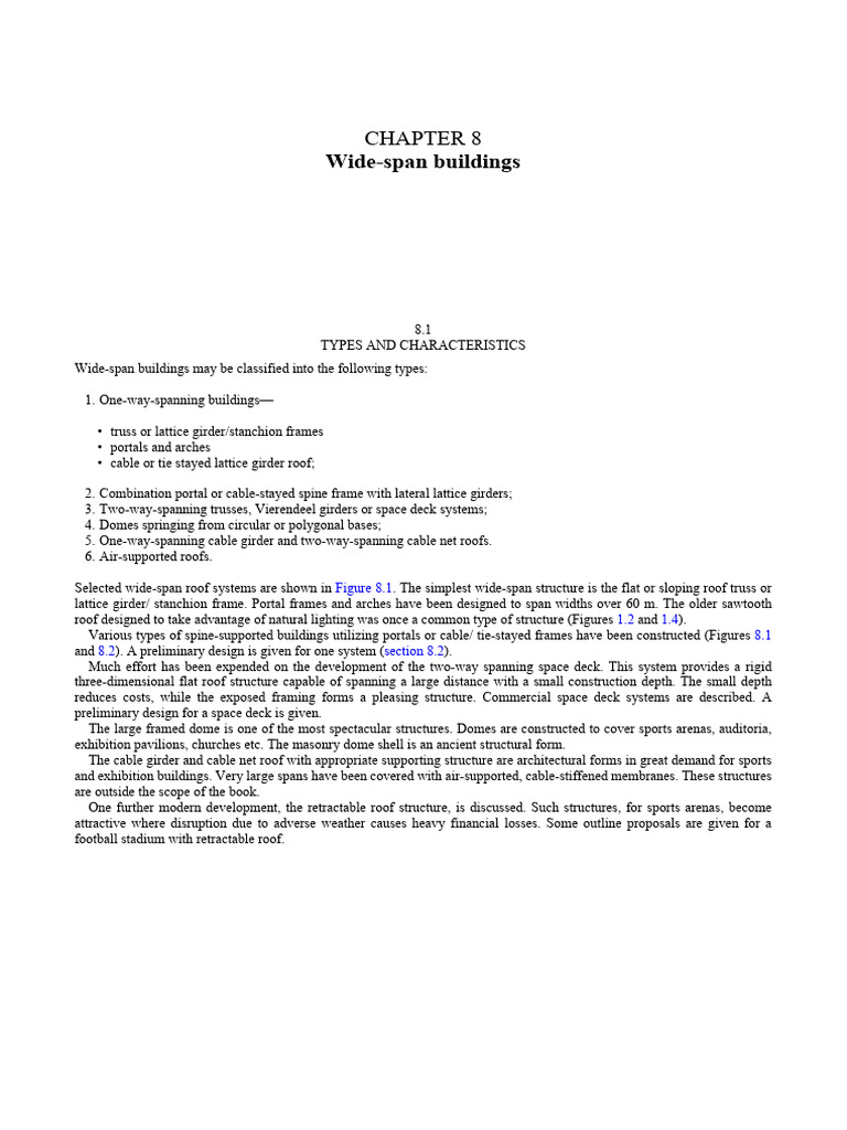 Types of Wide-Span Structures | PDF | Truss | Roof