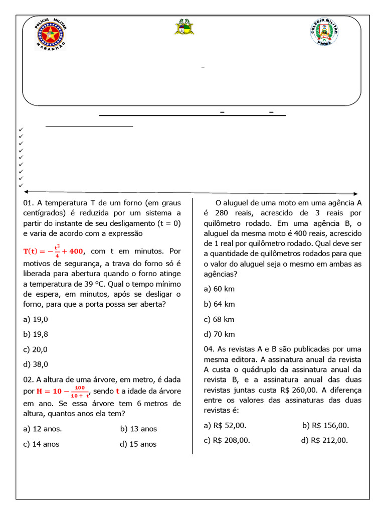 Prova (T - 1) 4 Bi (8 Ano) | PDF | Geometria Euclidiana | Geometria Elementar