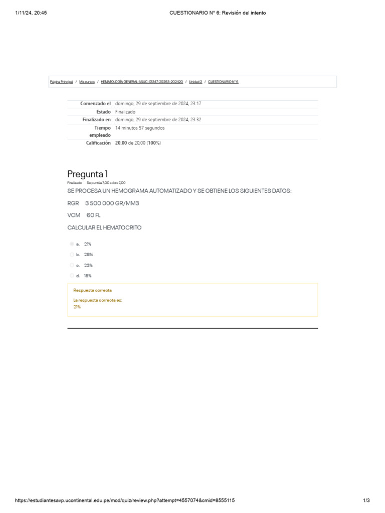 CUESTIONARIO N° 6 | PDF