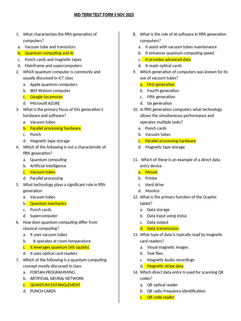 What characterizes the fifth generation of computers1 - Copy | PDF | Printer (Computing ...