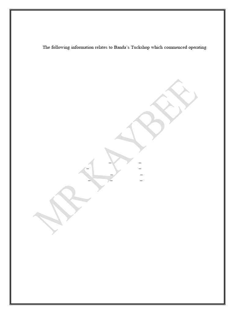 ACCOUNTS FROM INCOMPLETE RECORDS - SAMPLE | PDF | Cost Of Goods Sold ...