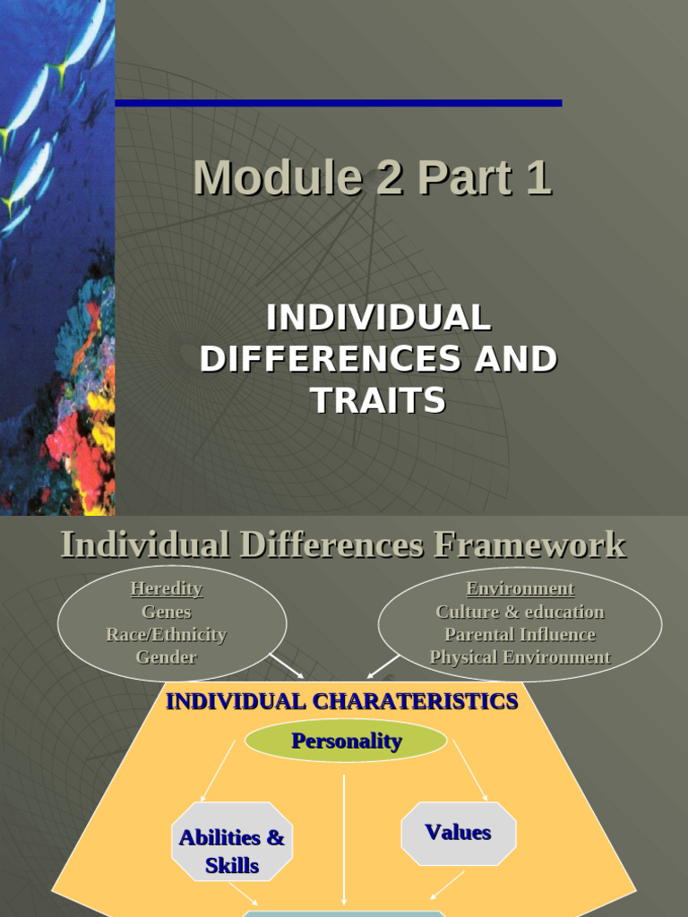 Mouled 2 Part 1 Individual Differences | PDF | Perception | Attitude (Psychology)