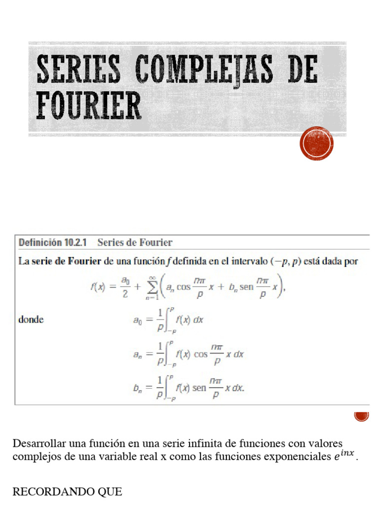 Serie Compleja Fourier e Integral | PDF