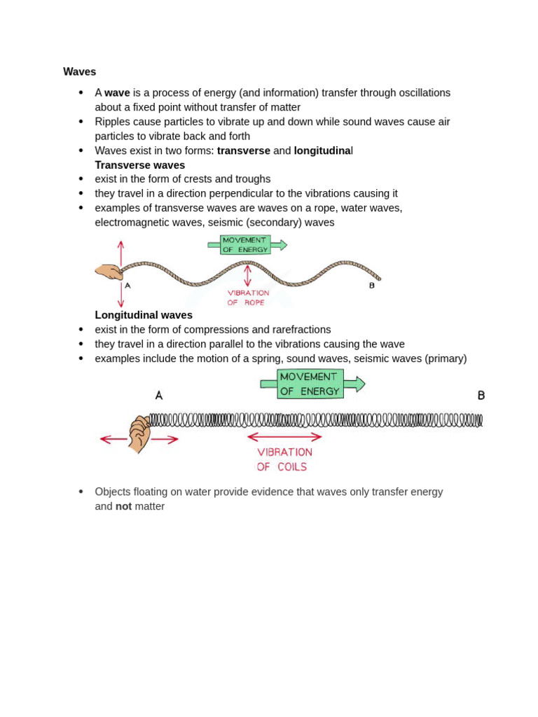 Waves Notes | PDF | Waves | Frequency