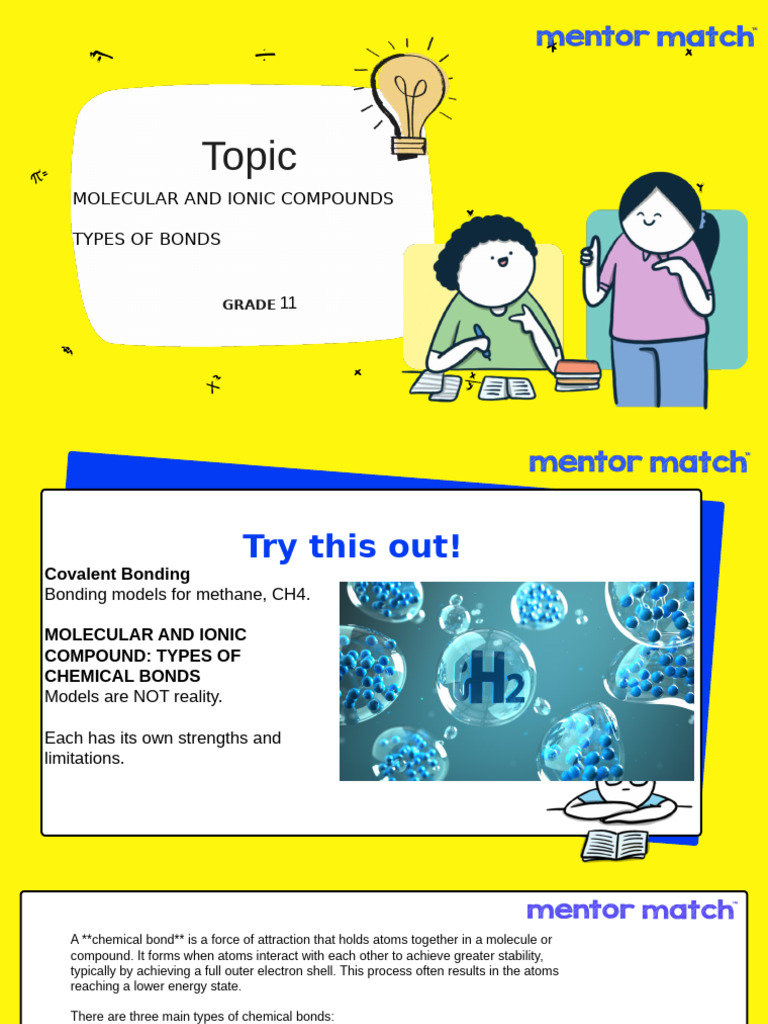 MM PPT Template Maths G8-G12 | PDF | Ionic Bonding | Chemical Bond