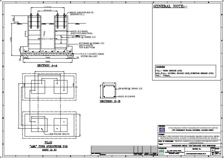 A3-R0-Fdn 33KV Iso. Metro Depot | PDF | Structural Engineering | Civil Engineering