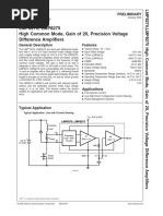 LM5020 100V Current Mode PWM Controller: General Description Features | PDF | Amplifier | Capacitor