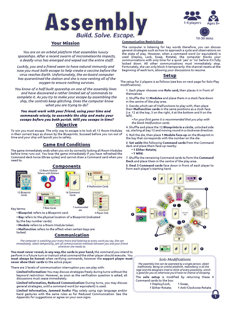 Assembly Combined Rules | PDF
