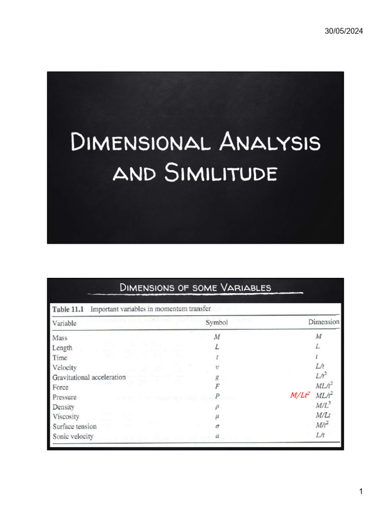 Lecture 38 Dimensional Analysis and Similitude | PDF | Navier–Stokes Equations | Reynolds Number