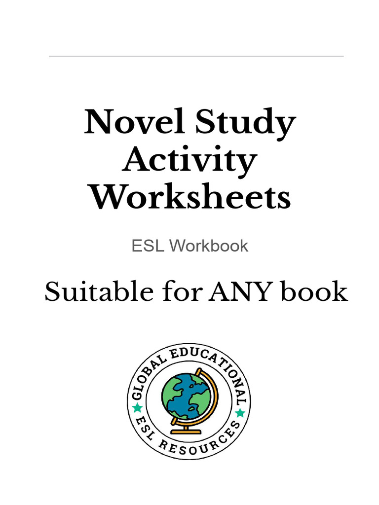 Novel Study Worksheets for ESL | PDF | Psychological Resilience ...