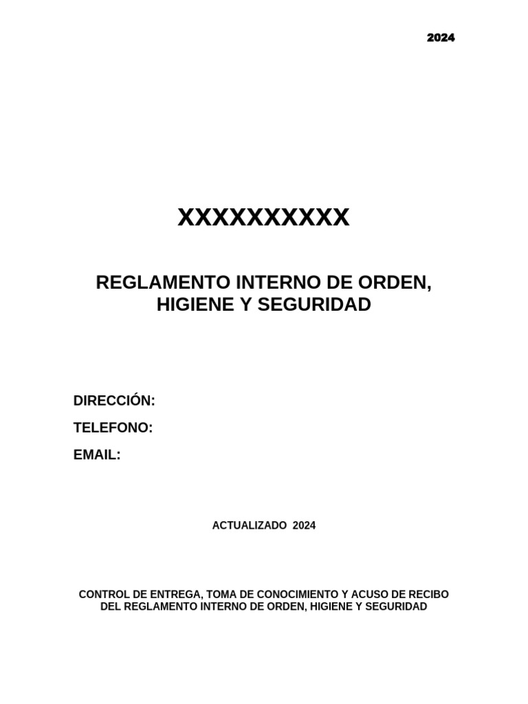 13 - Reglamento Interno Riohs 2024 (Politica Ley Karin Incluida) | PDF | Tiempo de trabajo ...