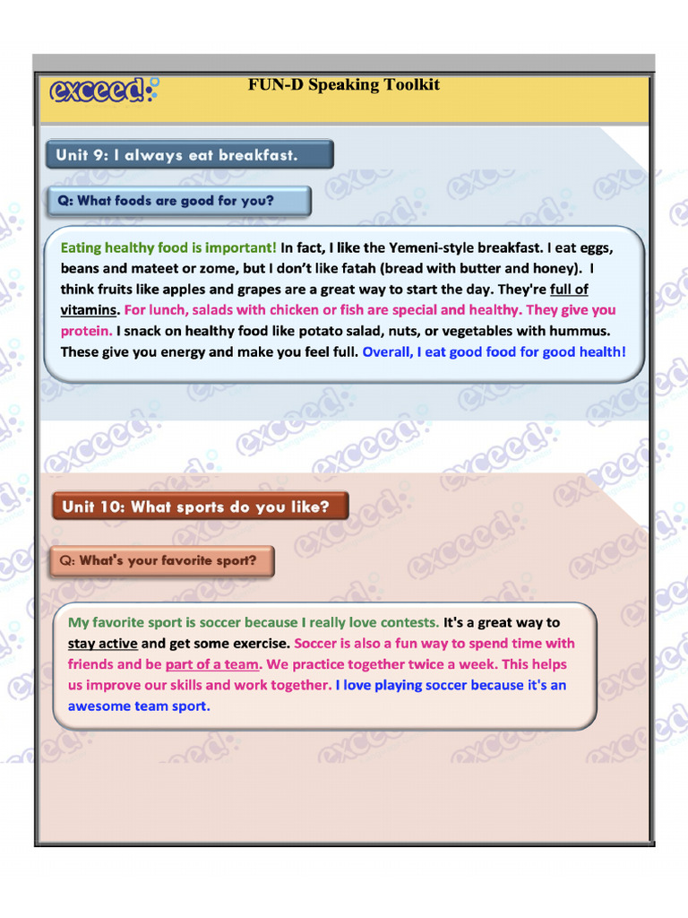 FUN-D Speaking Toolkit | PDF