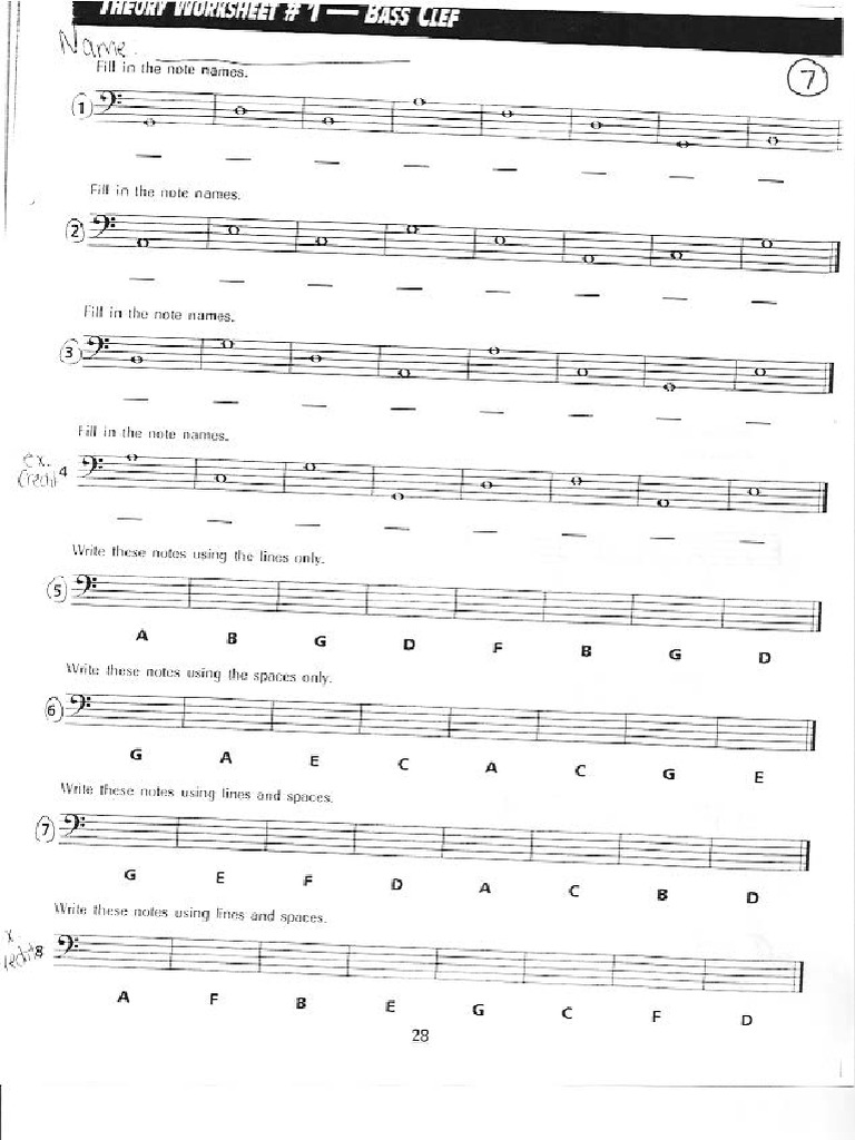 11 - Bass Clef Review | PDF