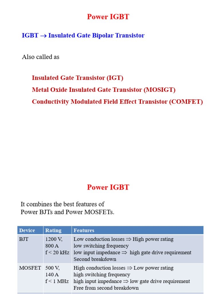 Power IGBT | PDF | Field Effect Transistor | Mosfet