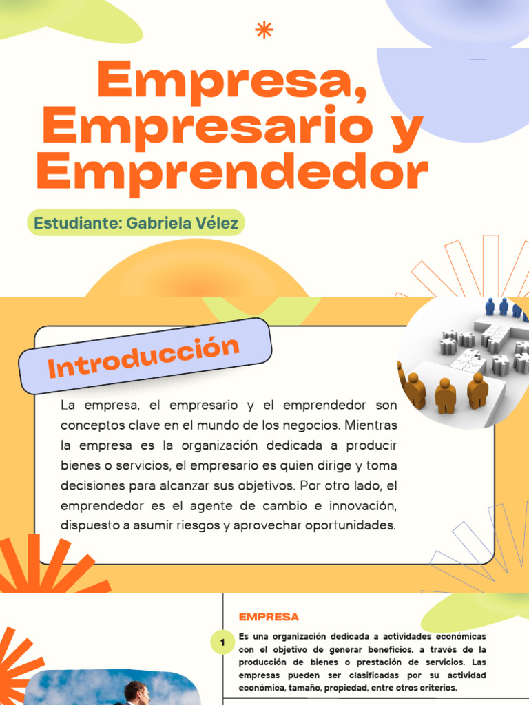 Empresa, Empresario y Emprendedor | PDF | Iniciativa empresarial | Business