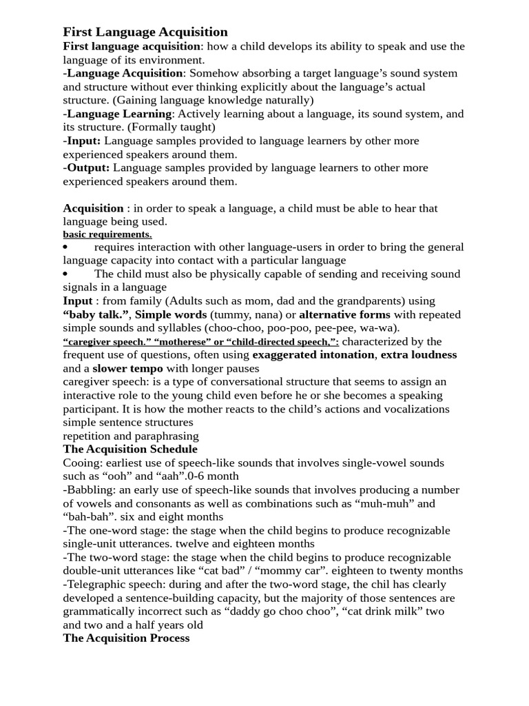 1st and 2ndlge Acquisition | PDF | Second Language | Language Acquisition