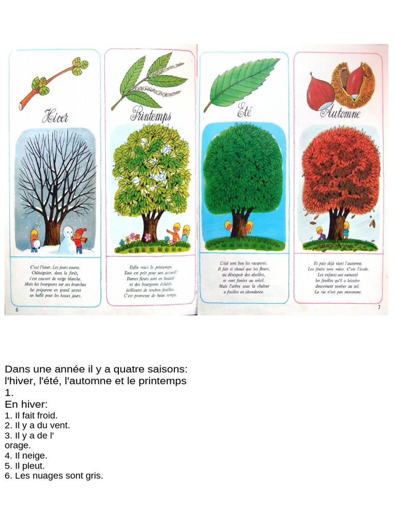 Les quatre saisons de l'année | PDF