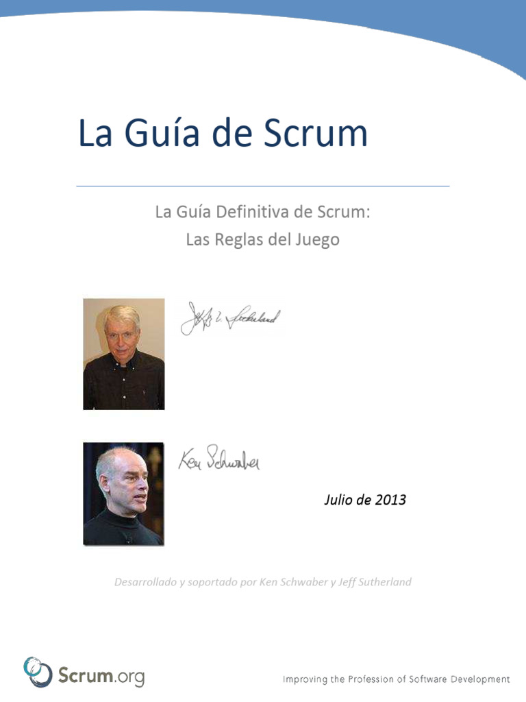 Scrum Guide | PDF | Scrum (desarrollo de software) | Industria del software