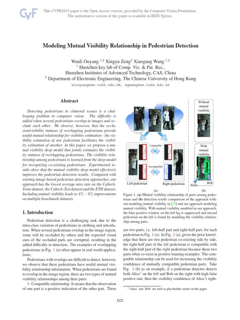 Ouyang Modeling Mutual Visibility 2013 CVPR Paper | PDF | Image Segmentation | Artificial ...