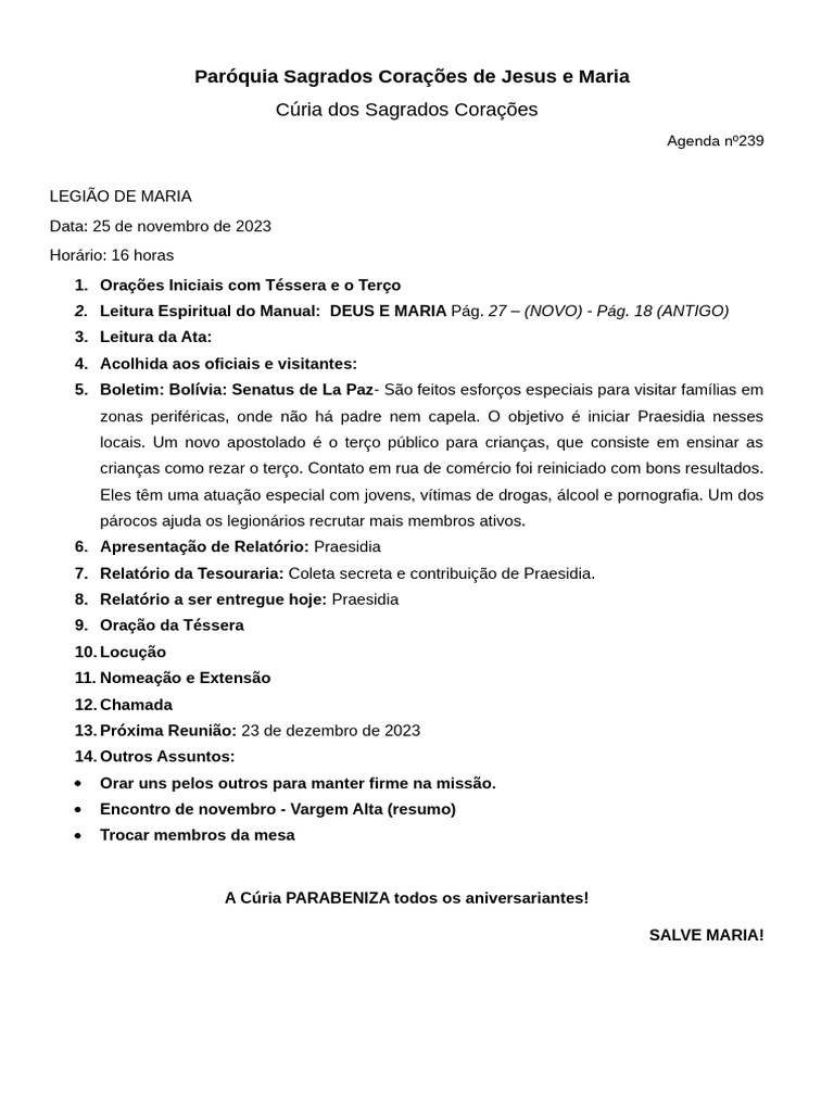 Curia Legião de Maria | PDF
