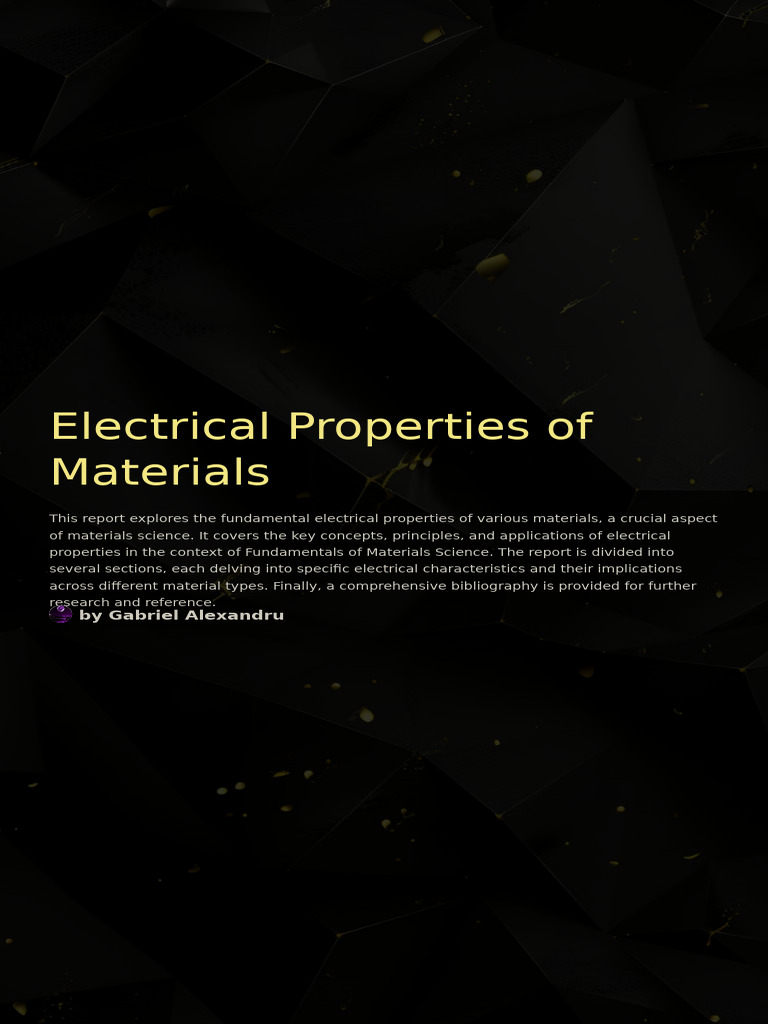 Electrical Properties of Materials | PDF | Dielectric | Magnetism