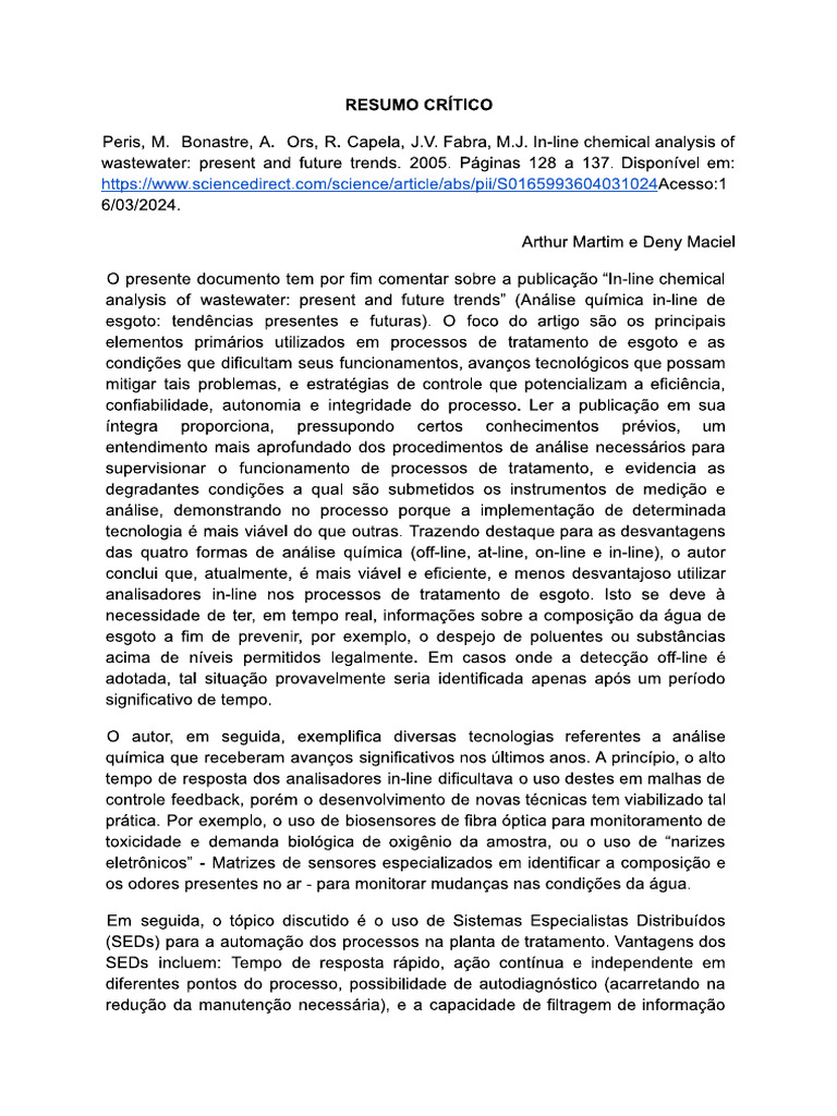 Resumo Crítico-1 | PDF