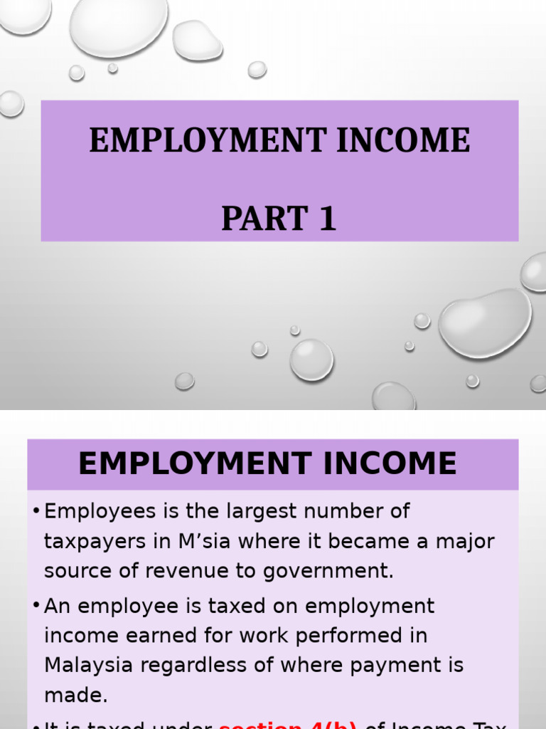 EMPLOYMENT INCOME 2024 Part 1 | PDF | Employment | Self Employment