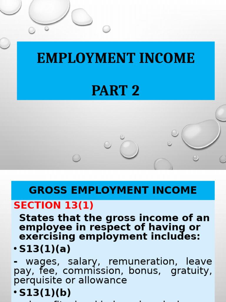 EMPLOYMENT INCOME 2024 part 2 | PDF | Salary | Employee Benefits