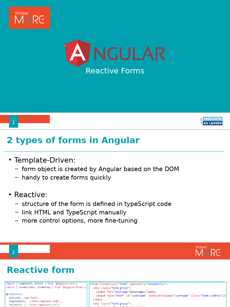 03 Part2 ReactiveForms | PDF | Html | Computer Programming