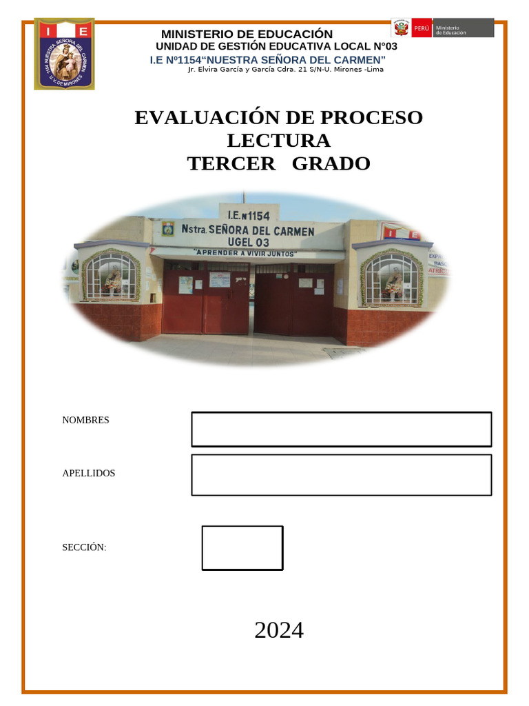 PORTADA LECTURA TERCERO | PDF