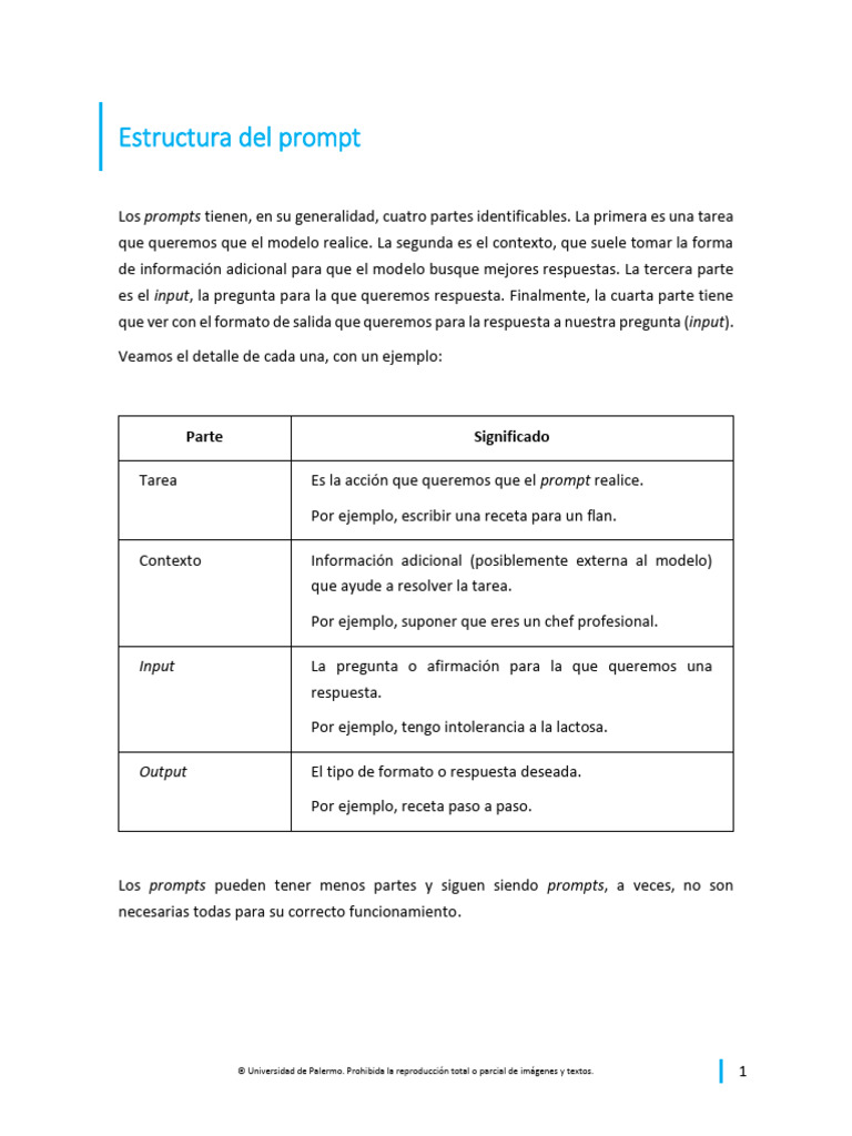 Estructura de un Prompt Efectivo | PDF | Crecimiento personal y profesional