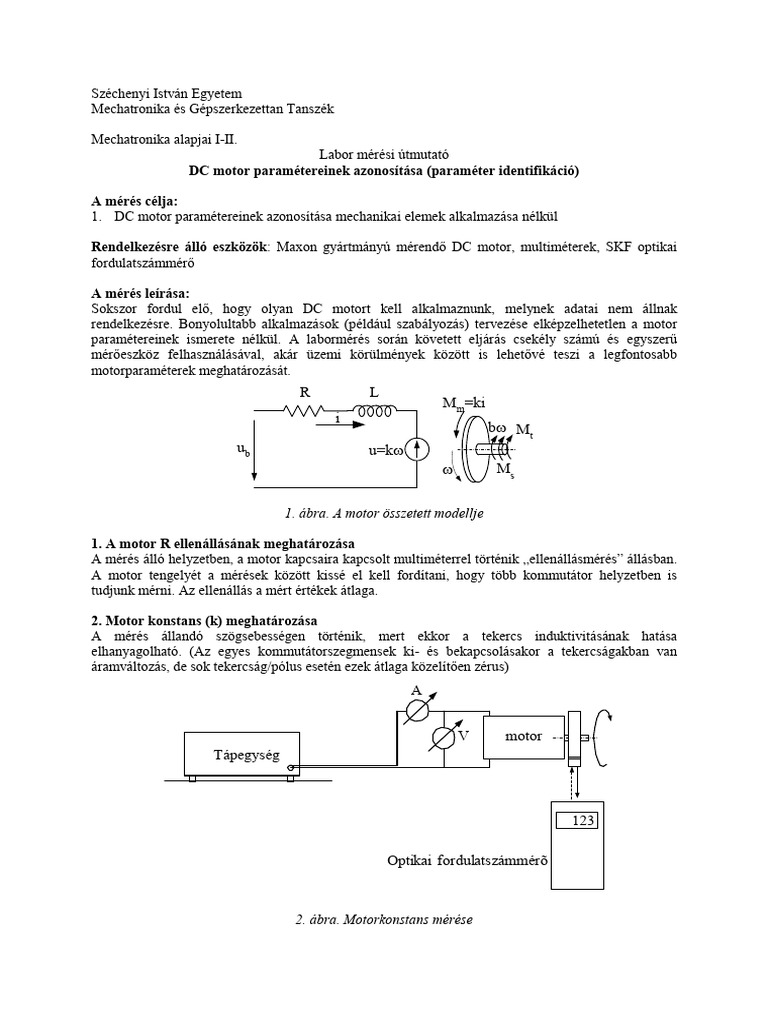 Dc Motor Parameter Identifikacio | PDF Dc Motor Parameter Identifikacio | PDF