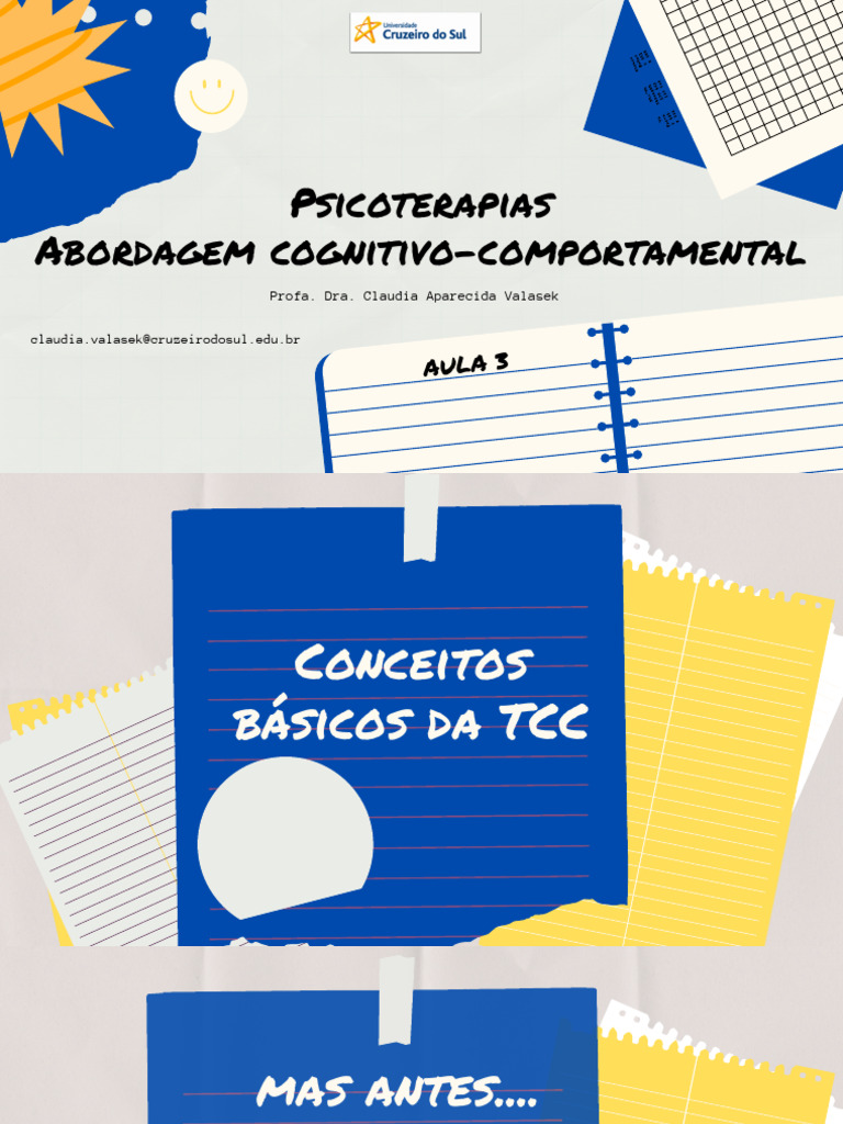 Aula 2 - Conceitos Básicos - Pensamentos Automaticos | PDF | Terapia cognitiva comportamental ...