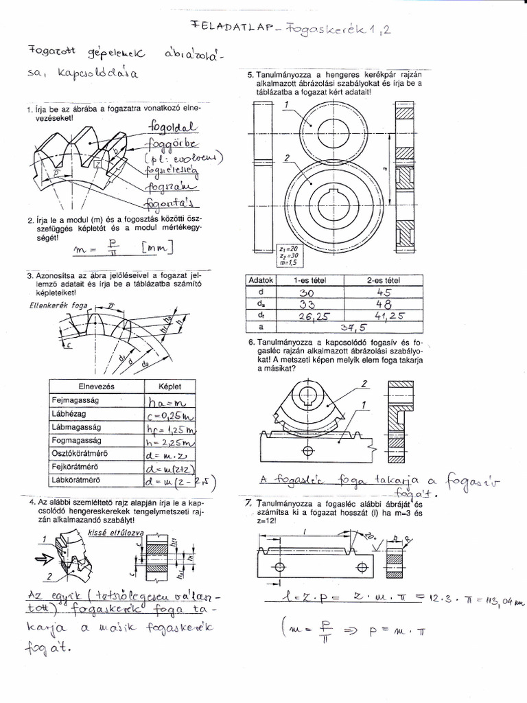 Flap Fogaskerék 1 Megold | PDF