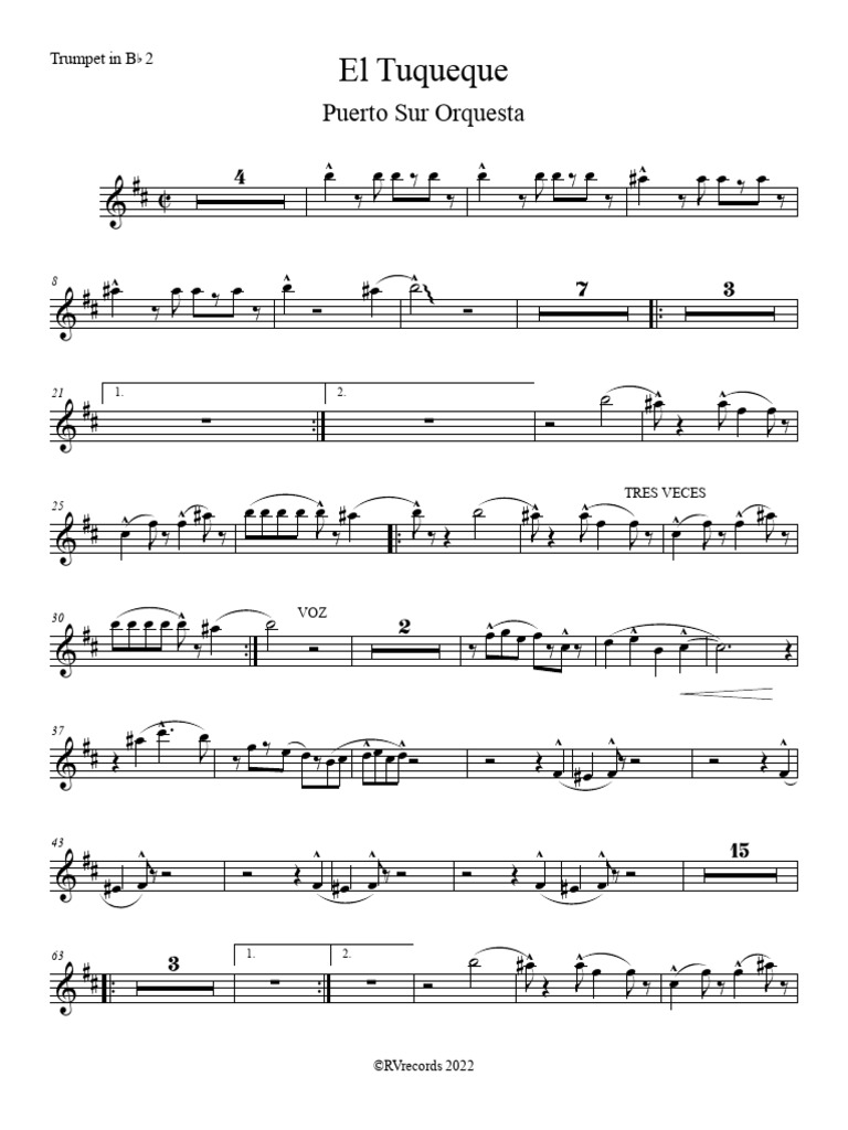 El Tuqueque - Trumpet in Bb 2 | PDF
