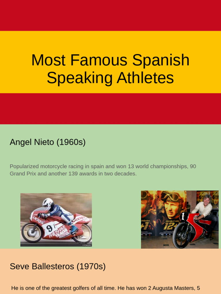 Most Famous Spanish Speaking Athletes | PDF