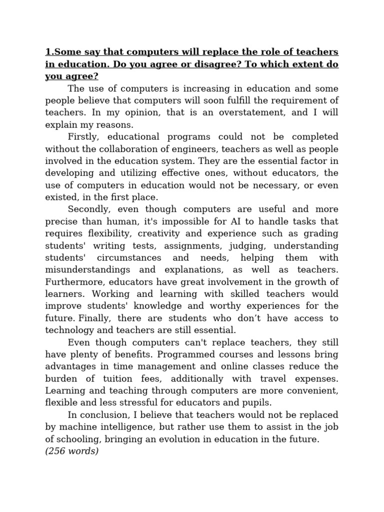 Writing task 2 | PDF | Teachers | Reason