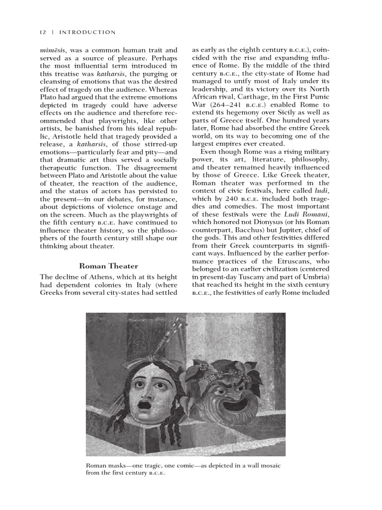 Week 4 Reading Text Ancient Roman Theatre1 | PDF | Theatre | Tragedy