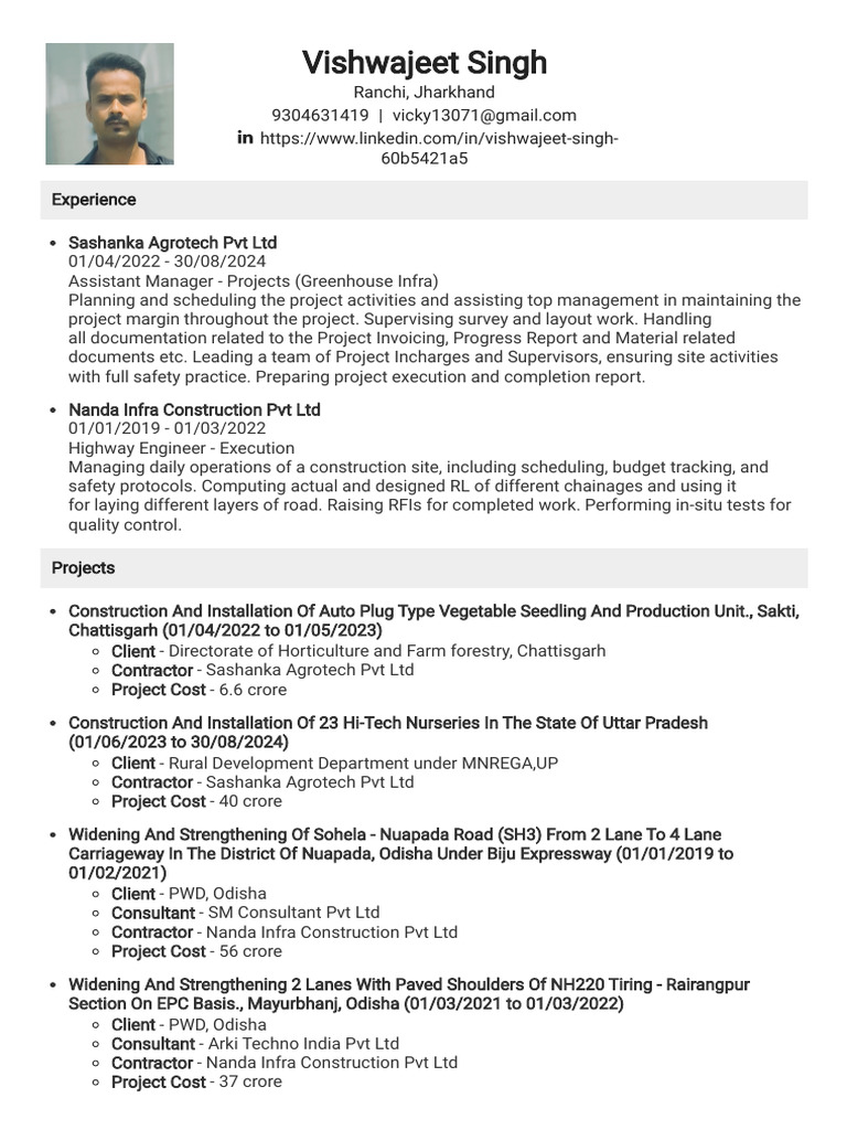 Civil Engineering Project Manager | PDF | Transport Infrastructure | Engineering