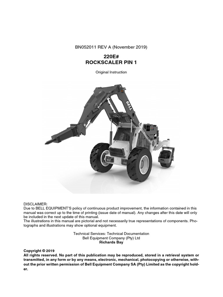 BN052011 Manual, PM, 220E# Rockscaler Pin1 Rev-A Nov 2019 | PDF ...