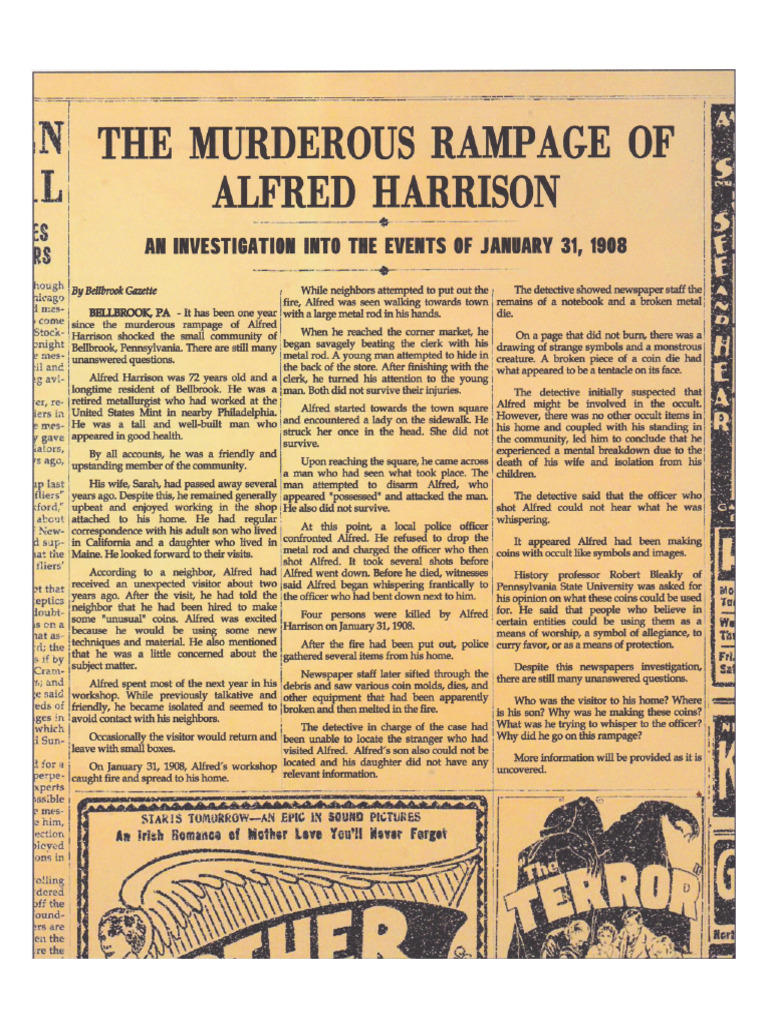 The Murderous Rampage of Alfred Harrison | PDF