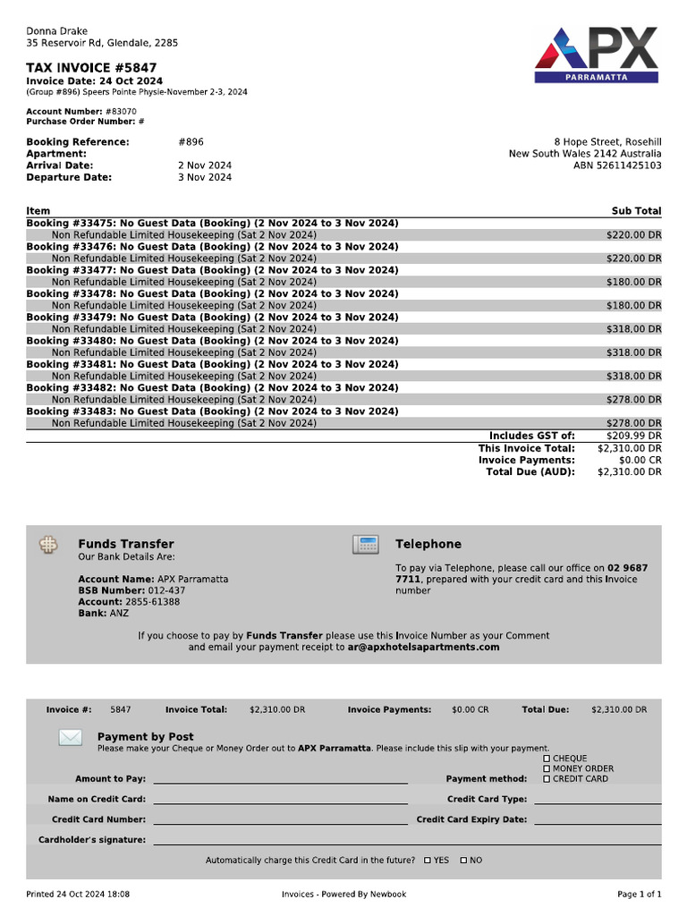 Invoice Sample-November 2-3, 2024 Invoice | PDF