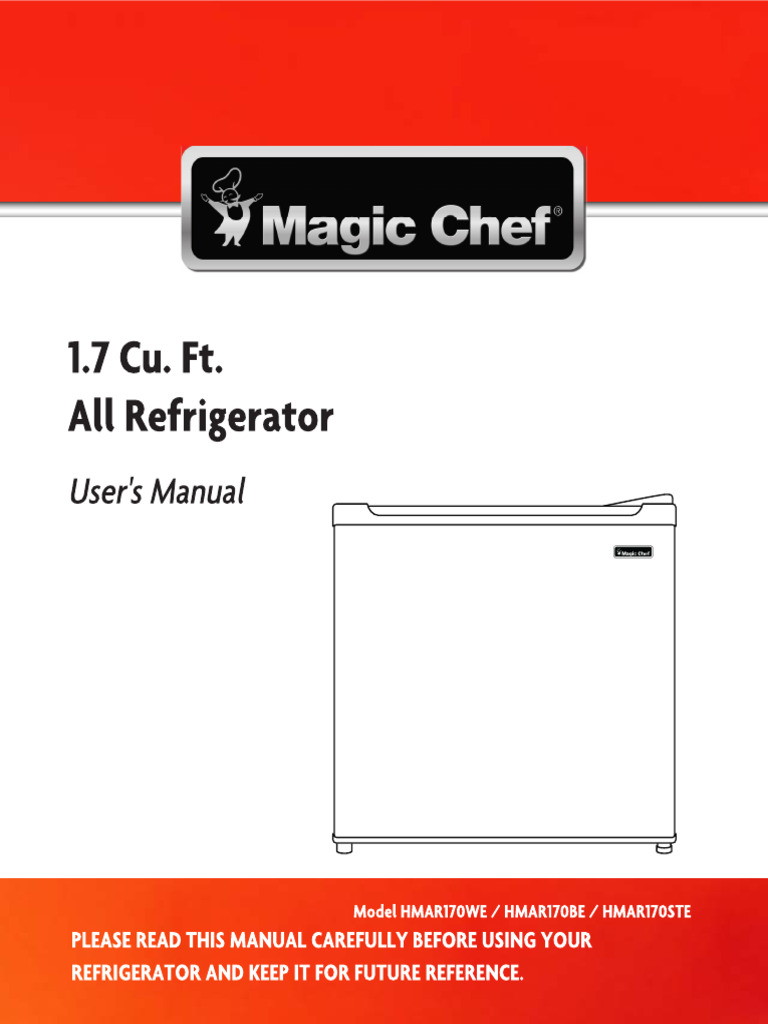 Magic Chef Mini Fridge (Hmar170ste) | PDF