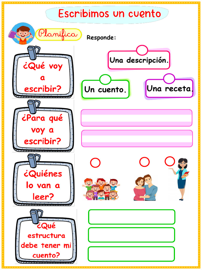 FICHA ESCRIBIMOS UN CUENTO | PDF