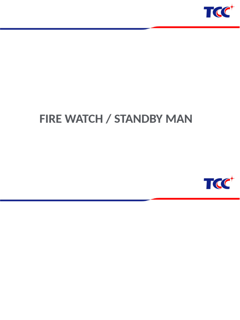 Fire Watch Standby Man Training Presentation (1) - 110028 | PDF | Fires ...